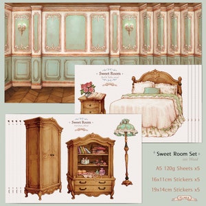 Sweet Room / Paper Stickers / Watercolor Illust - Etsy