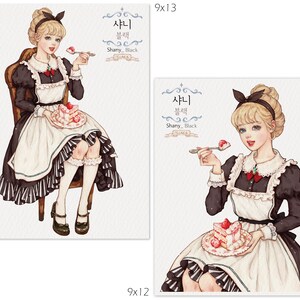 Shany / Girl Stickers / Watercolor Illust - Etsy