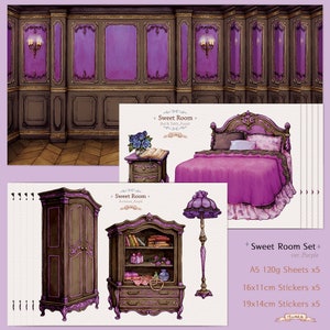 Sweet Room / Paper Stickers / Watercolor Illust - Etsy