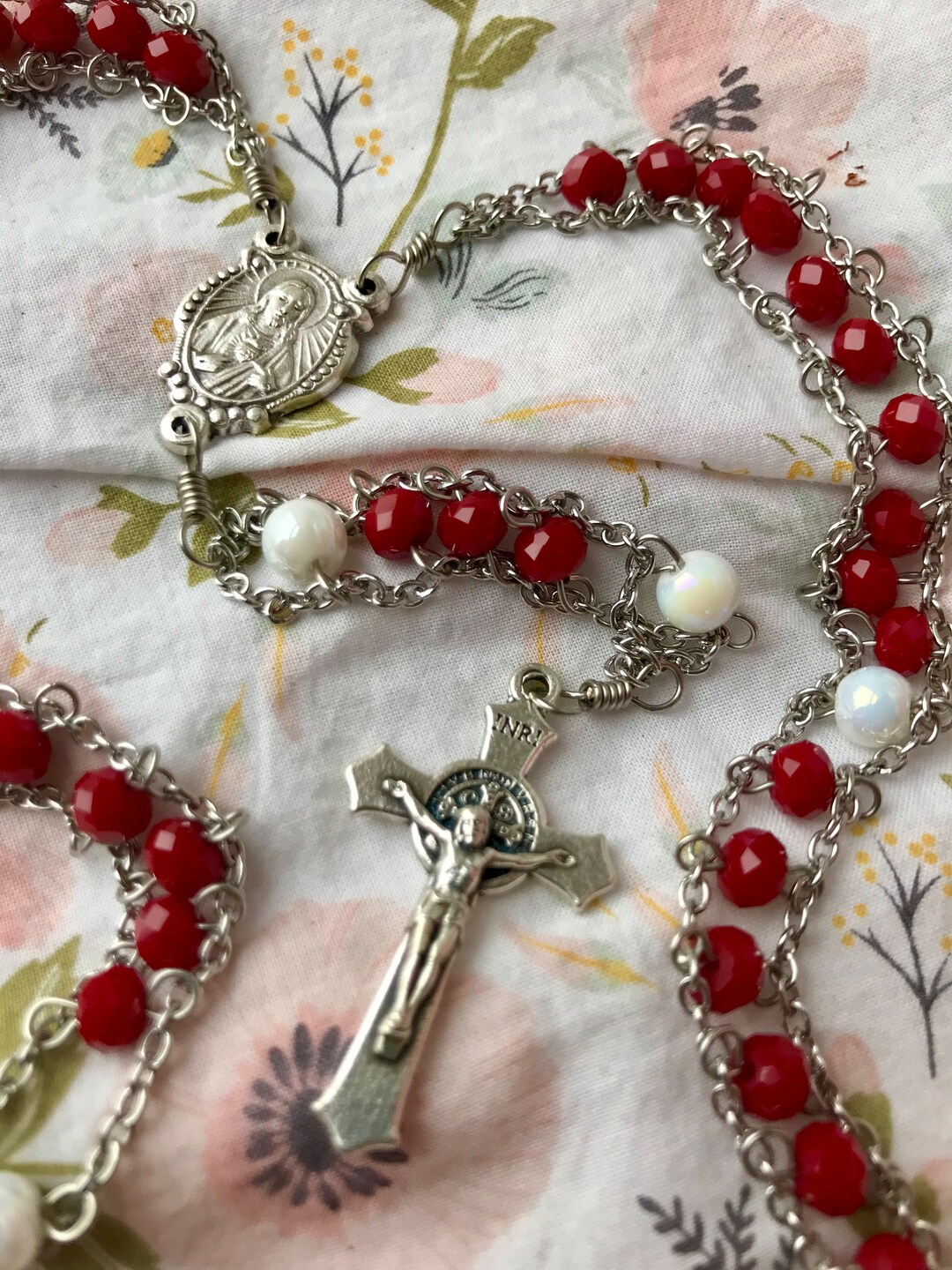 Small Sacred Heart Rosary - Etsy