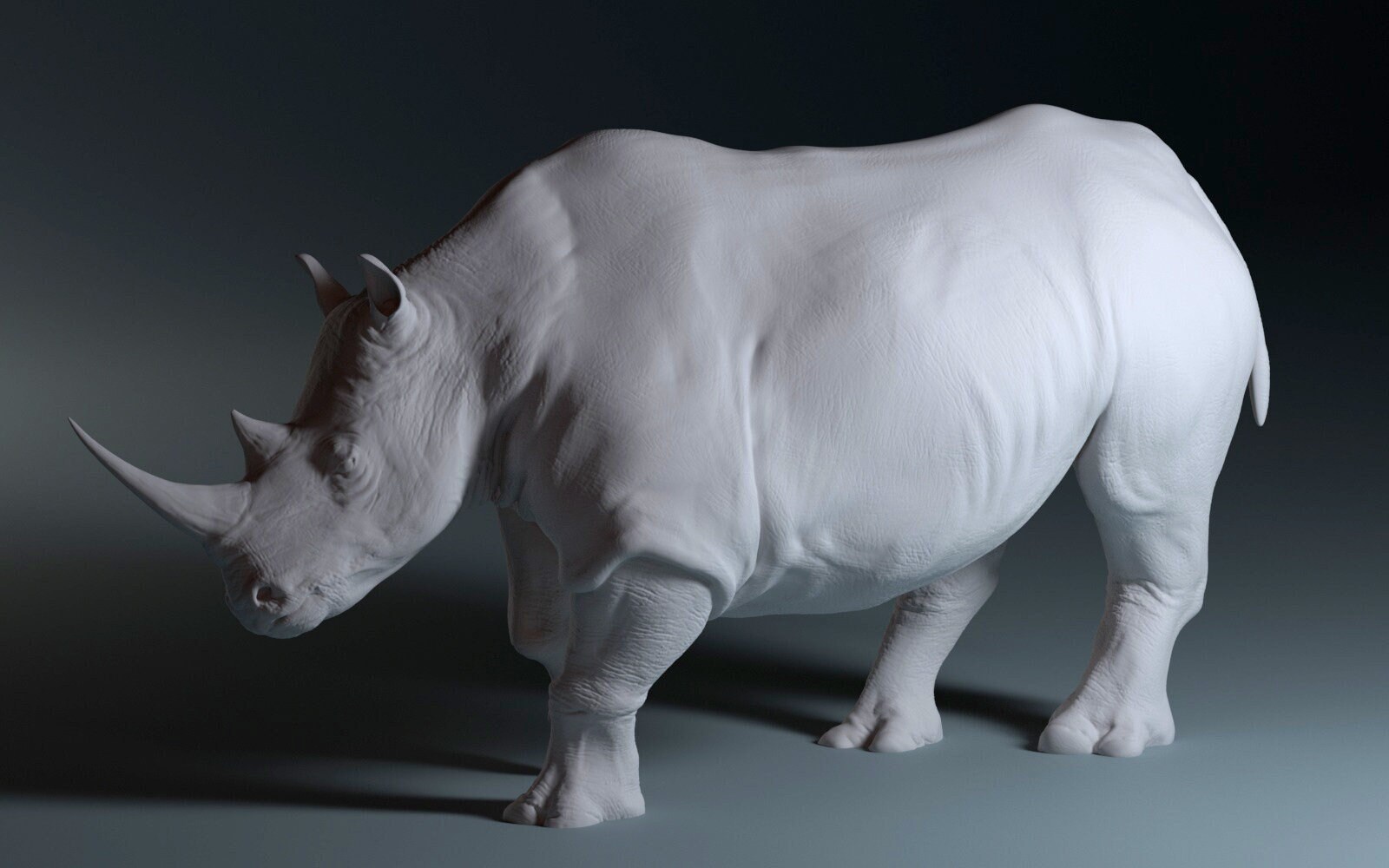 White Rhino 3D Model for 3D Printing - Etsy UK