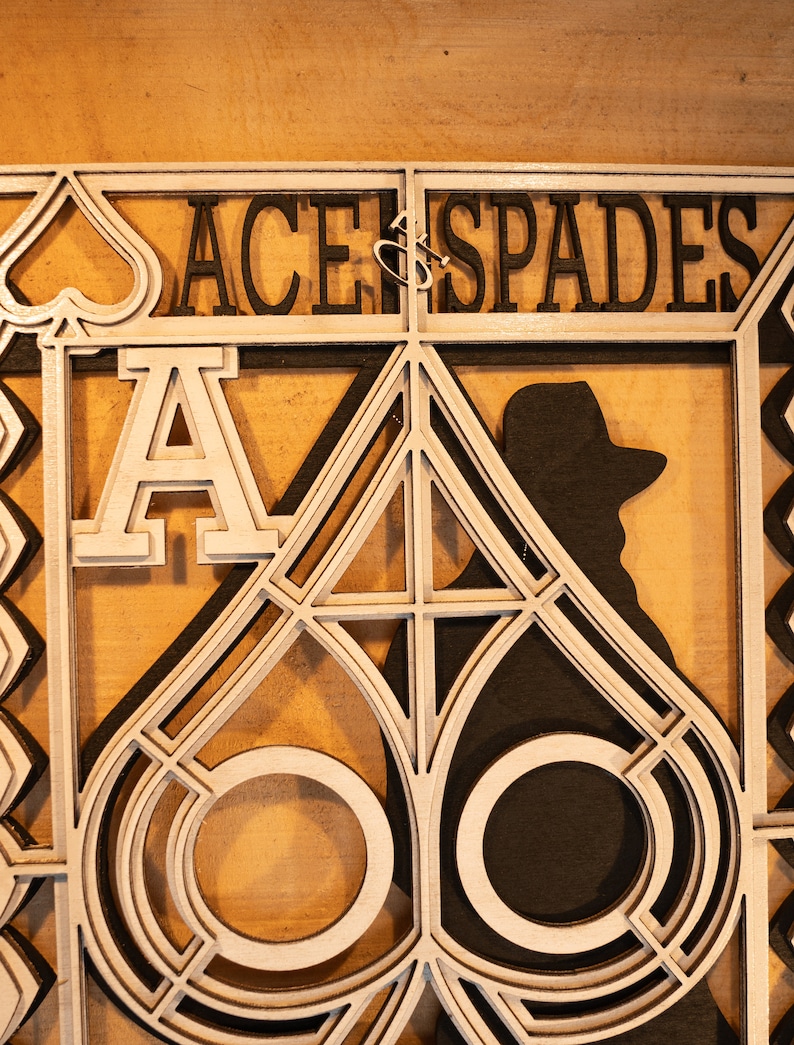Ace of Spades 3 Layer, Laser Cut Image or Plaque - Etsy