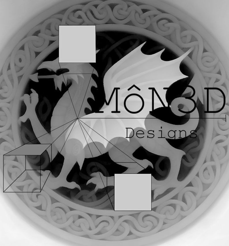 Welsh Dragon Celtic Knot 3D Sculpture: Challenge Coin Design (digital ...