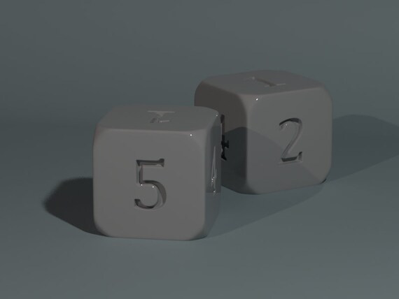 3D Digital Model of a Dice File With Numbers for Download | Etsy