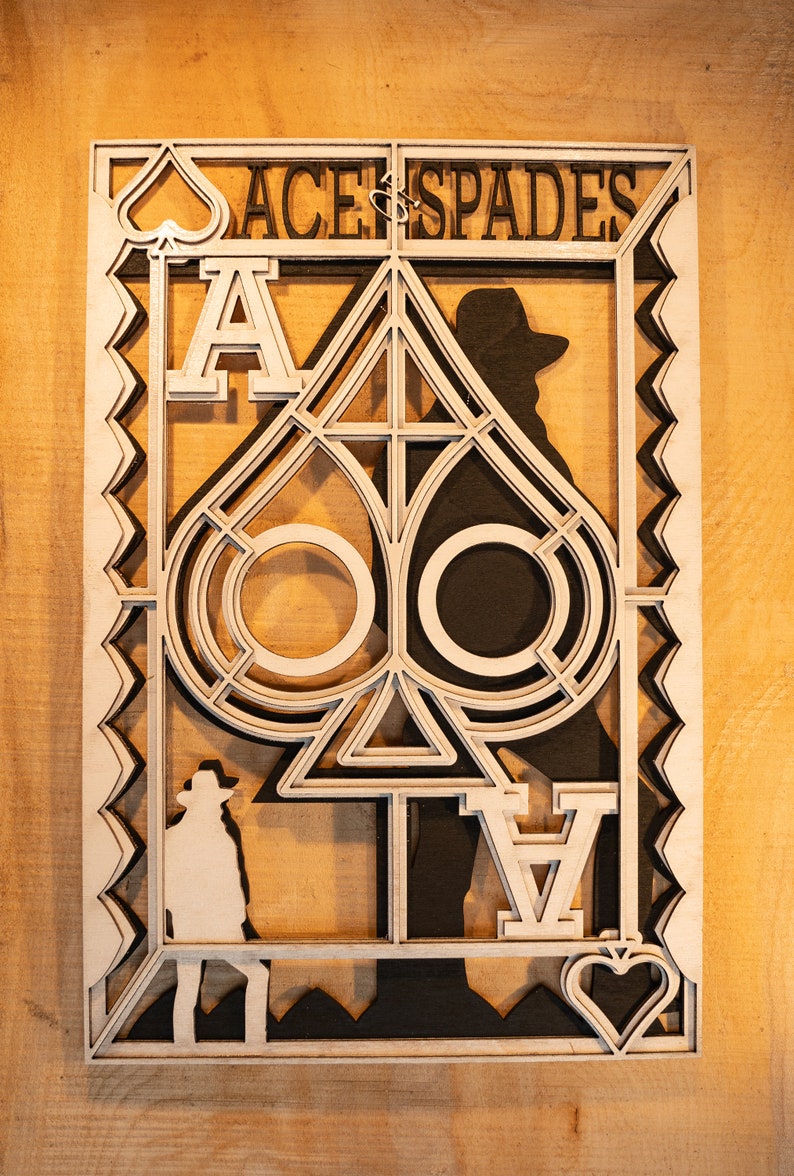 Ace of Spades 3 Layer, Laser Cut Image or Plaque - Etsy