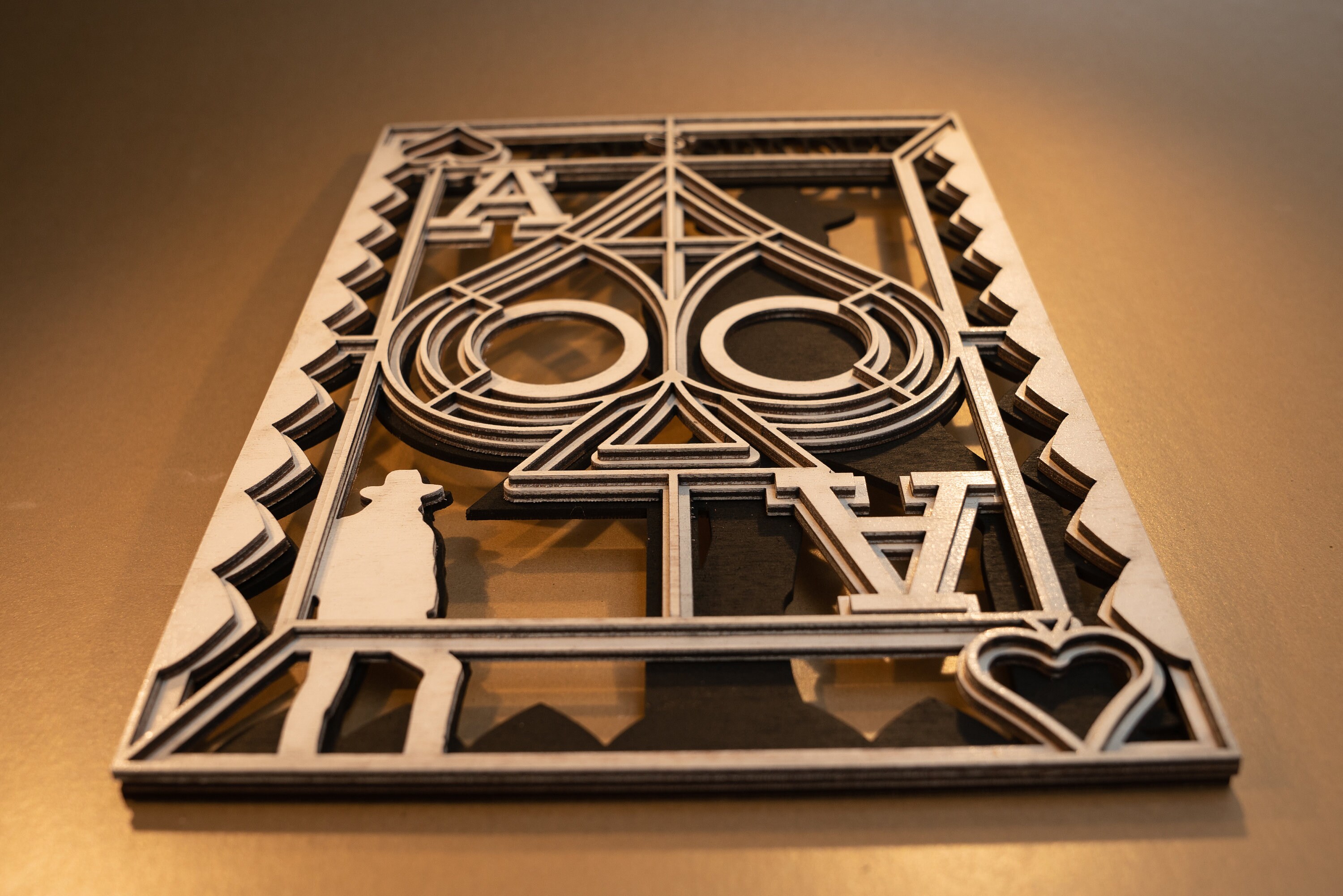 Ace of Spades 3 Layer, Laser Cut Image or Plaque - Etsy