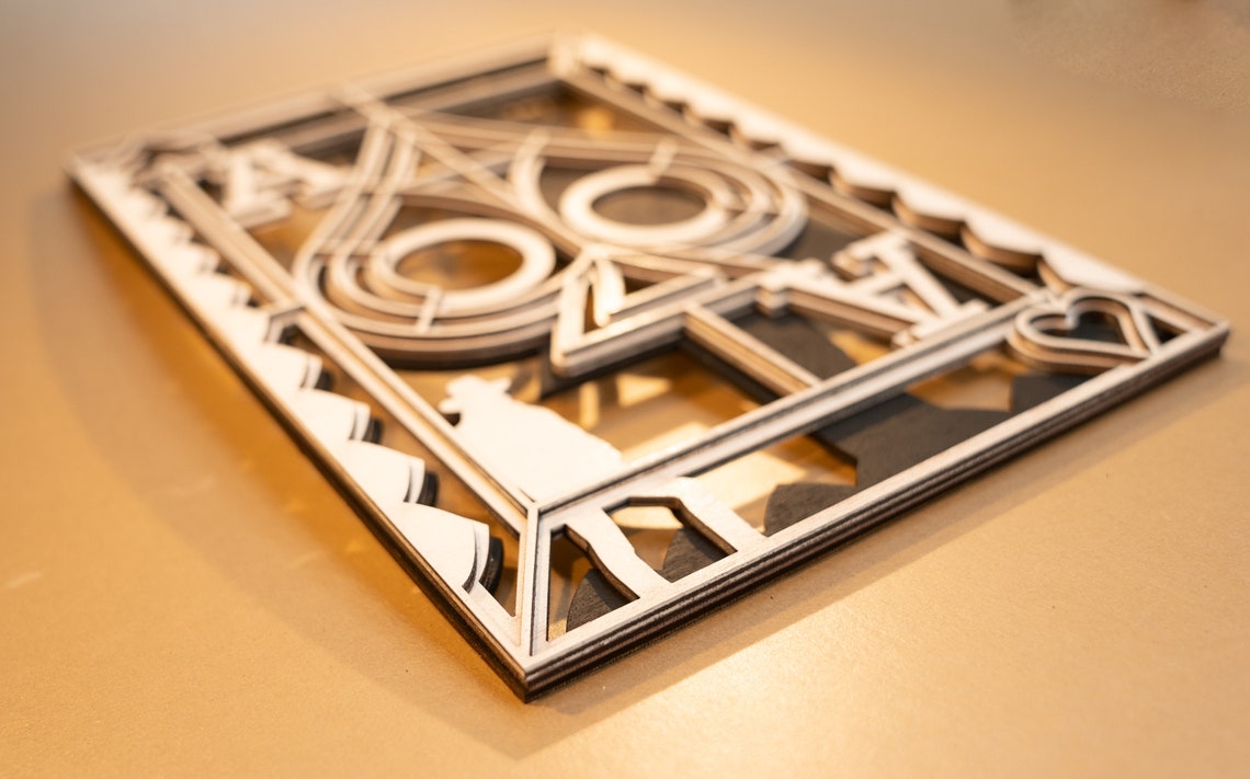 Ace of Spades 3 Layer, Laser Cut Image or Plaque - Etsy