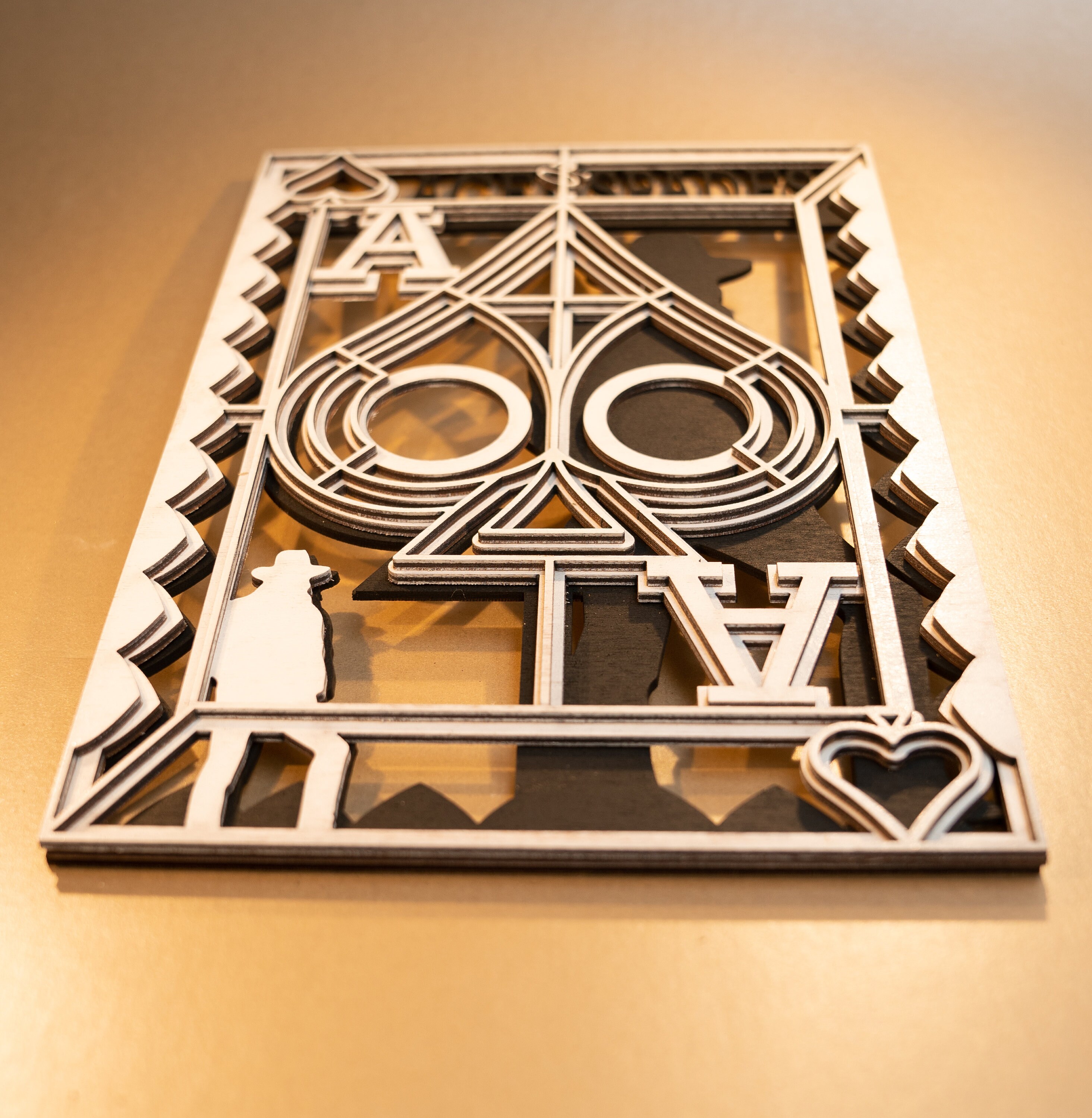 Ace of Spades 3 Layer, Laser Cut Image or Plaque - Etsy
