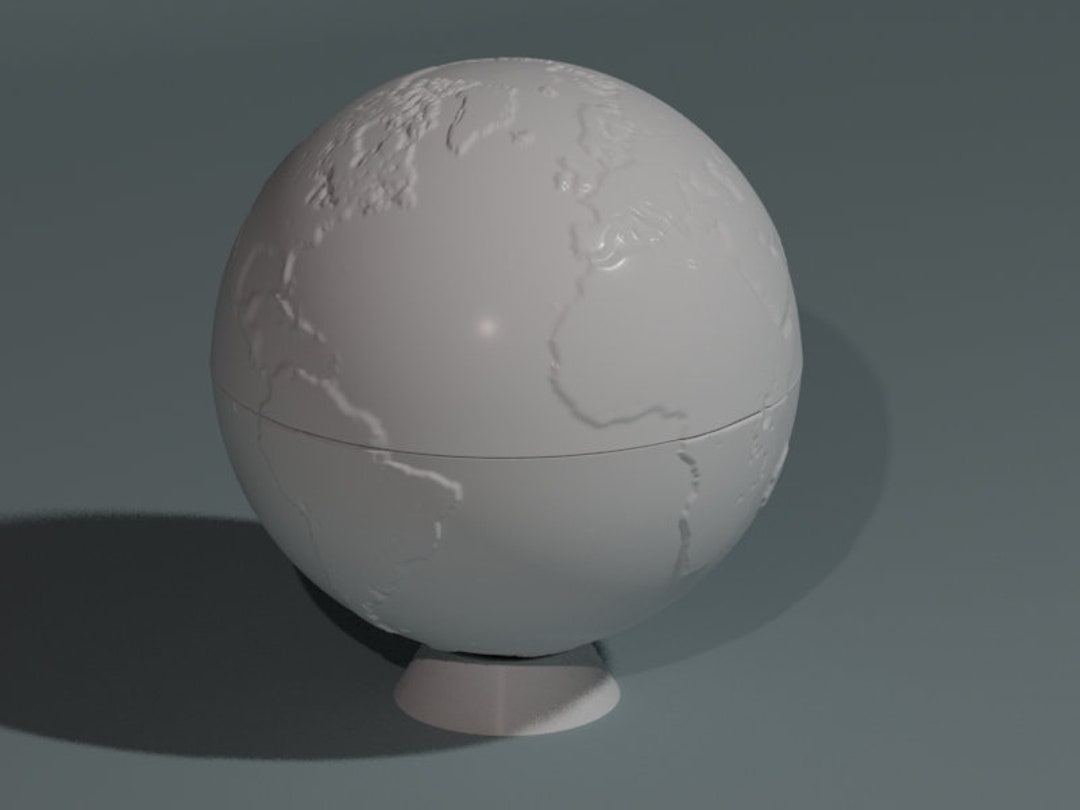 3-part 3D Globe Model for 3D Printing (digital Download) - Etsy