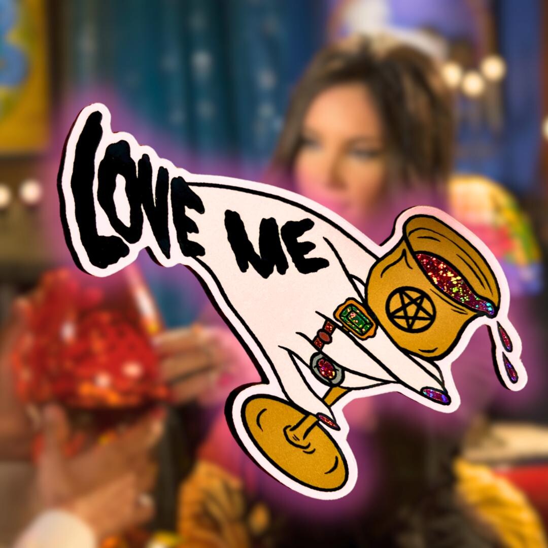 Love Me Glitter Vinyl Sticker — the Love Witch Inspired Illustration - Etsy