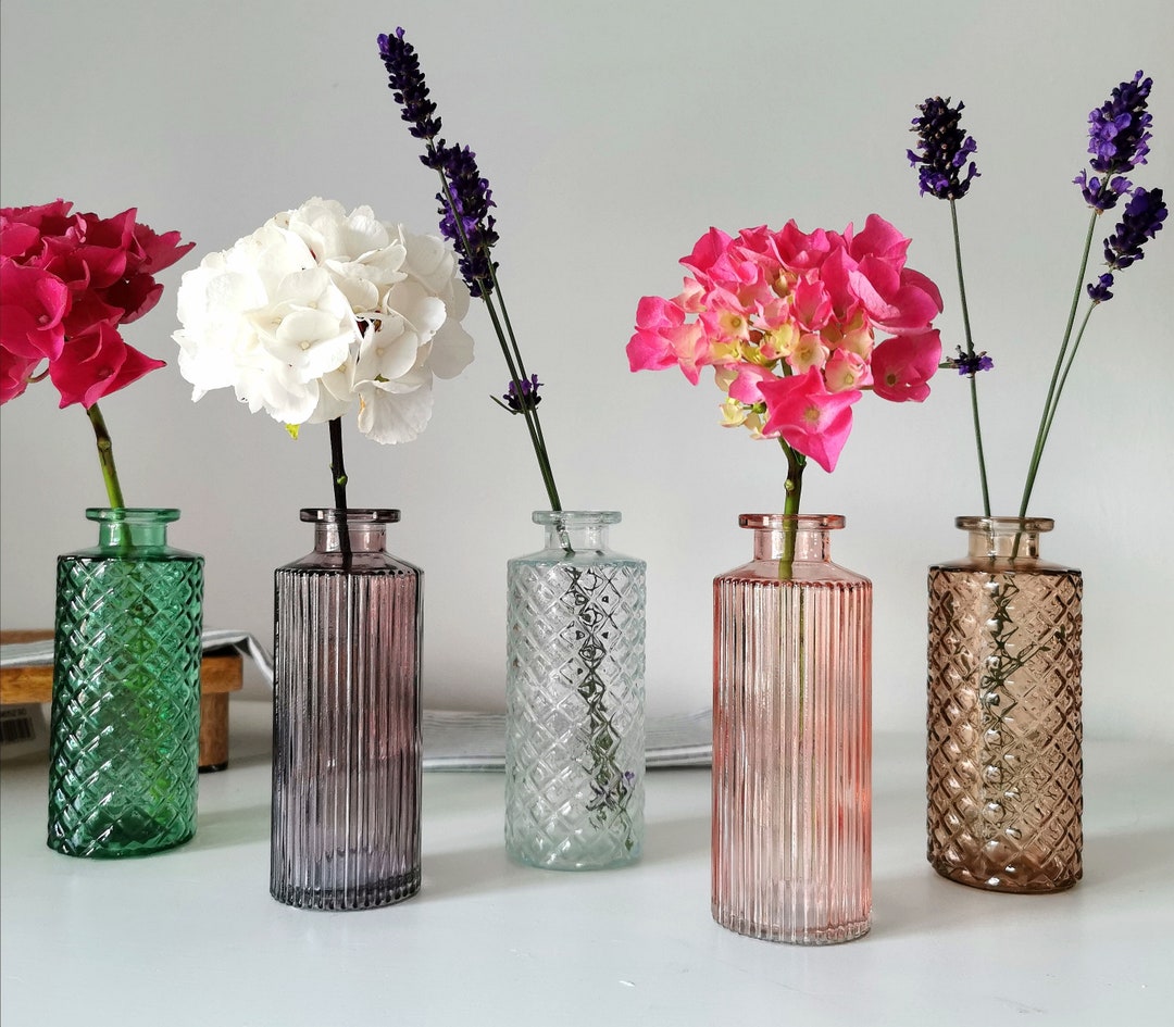 Small Vases Little Glass Flower Vases Single Stem Vase Summer Autumn ...