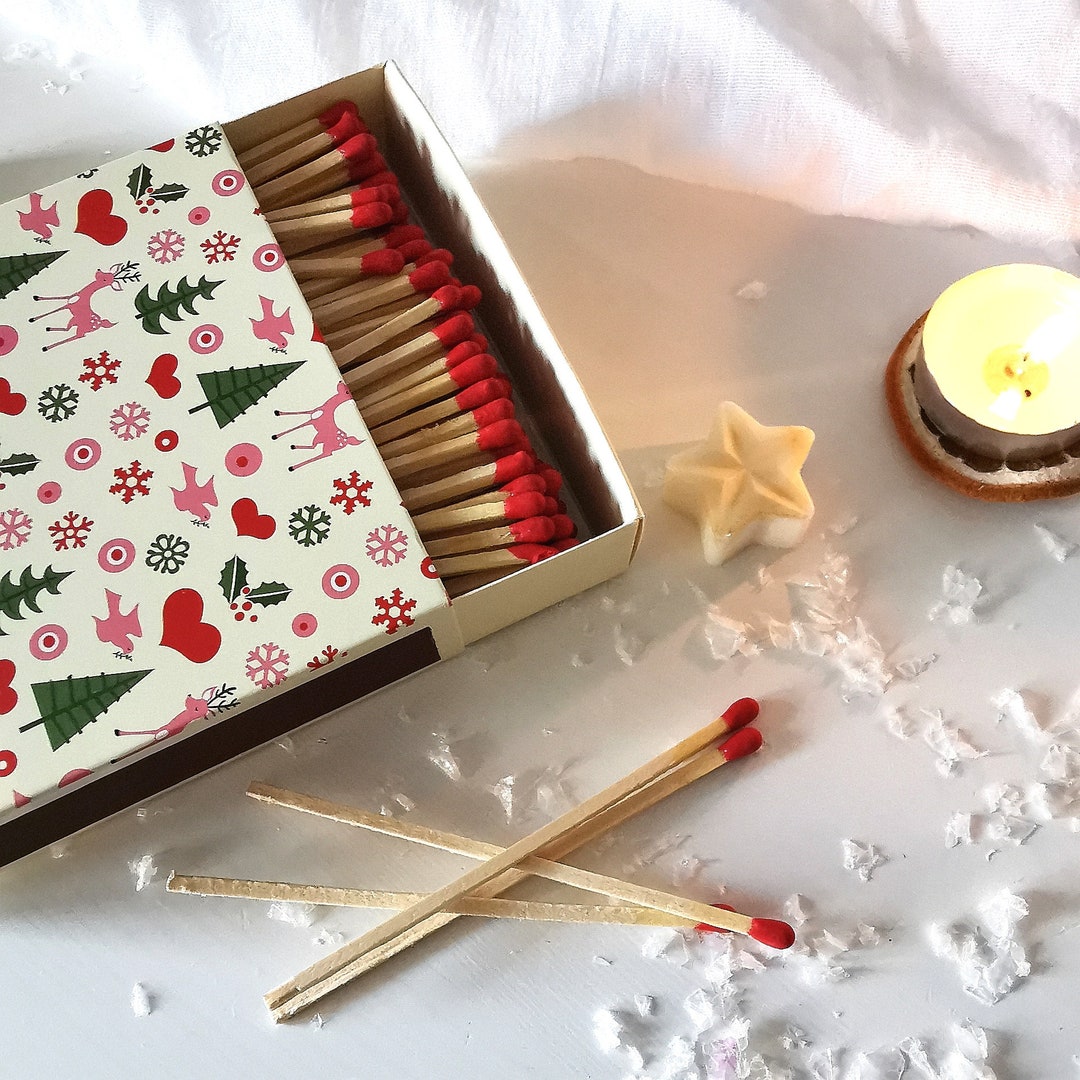 Long Luxury Matches Coloured Matchsticks Festive Matches - Etsy UK