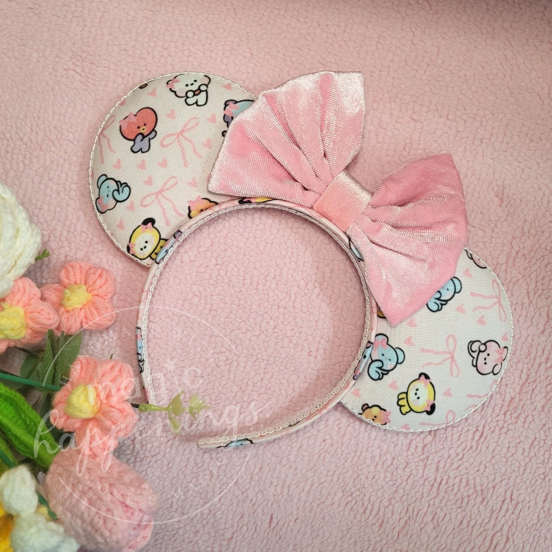 Cute K-pop Character Coquette Mouse Ears - Etsy