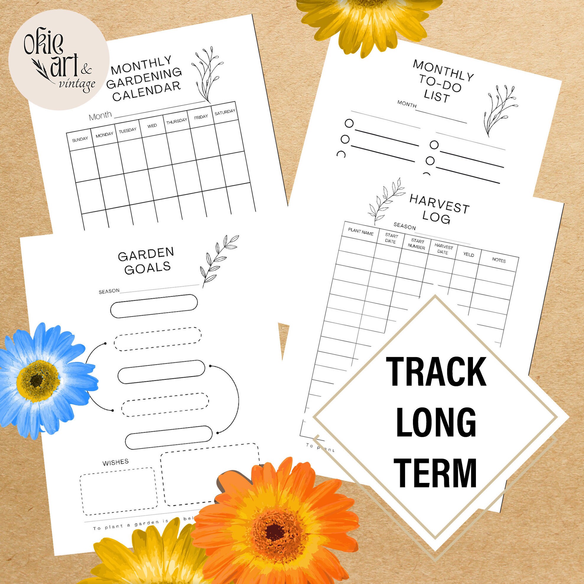 Garden Planner Printable Garden Planting Tracker Print Garden To-do ...