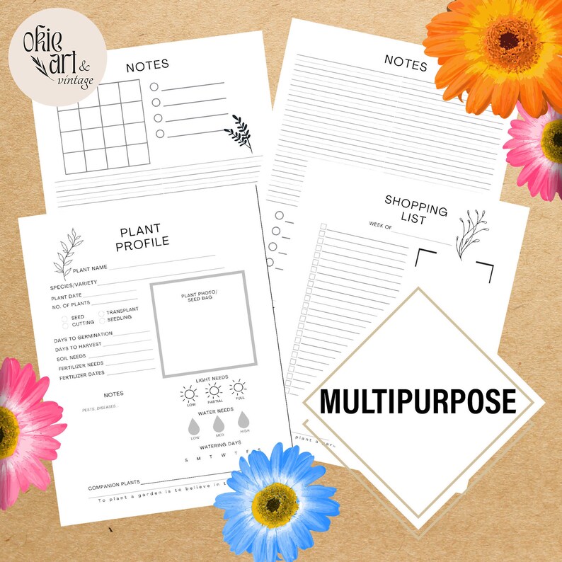 Garden Planner Printable Garden Planting Tracker Print Garden To-do ...