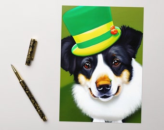 Dog Saint Patrick's Day Greeting Card Yellow Labrador - Etsy
