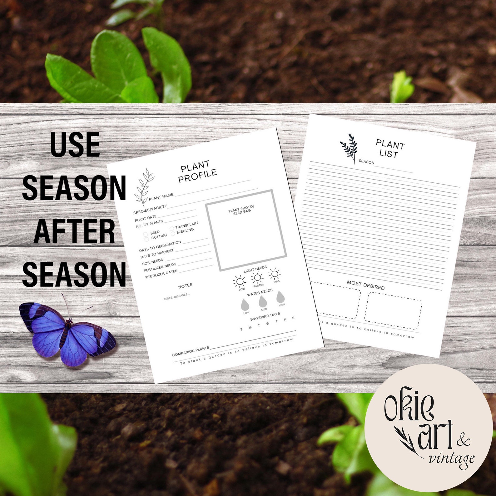 Garden Planner Printable Garden Planting Tracker Print Garden - Etsy