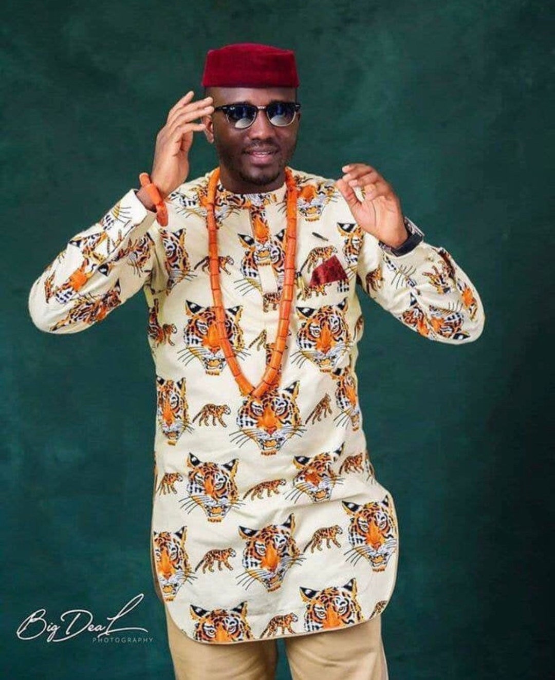 Isiagu African Men Shirt Lion Head Attire for Igbo Wedding - Etsy