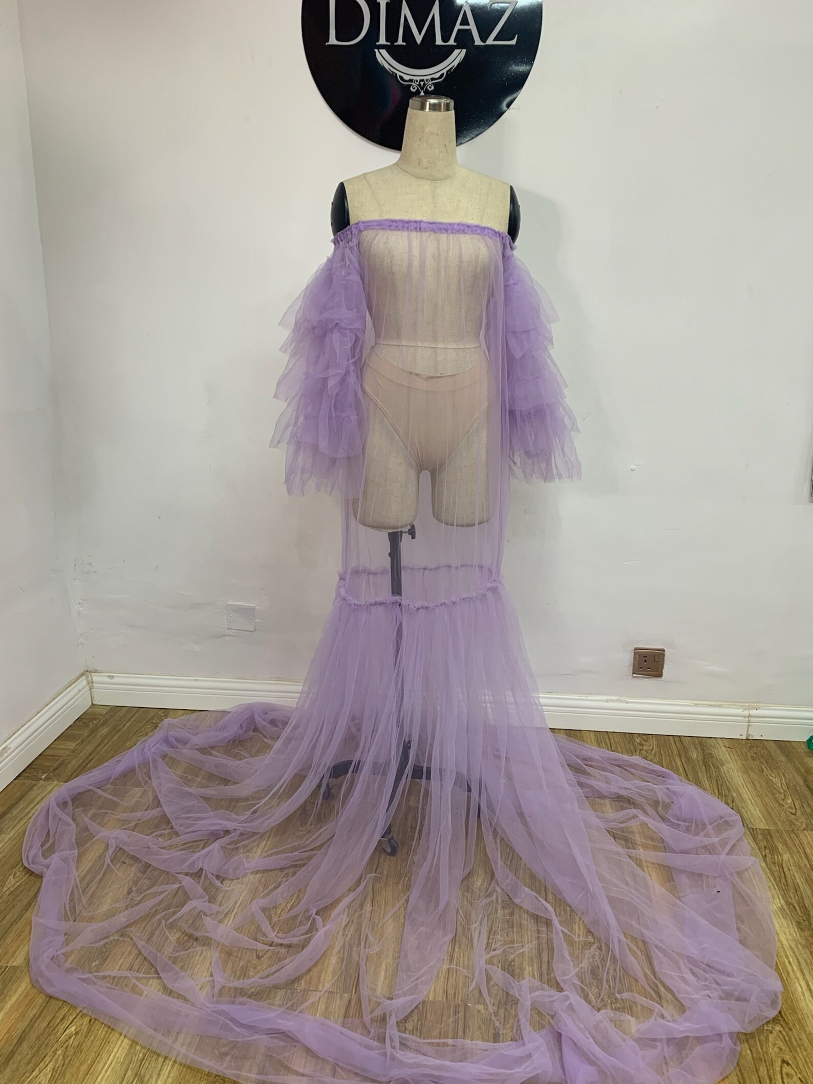 Sheer Tulle Overlay Dress / Simple Maternity Dress - Etsy