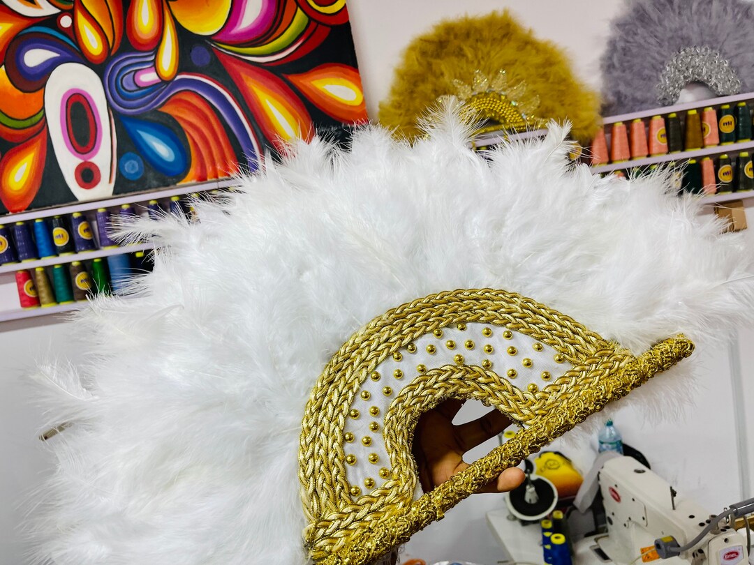 Feather Fan Dance Fan Fur Fan African Wedding Fan - Etsy
