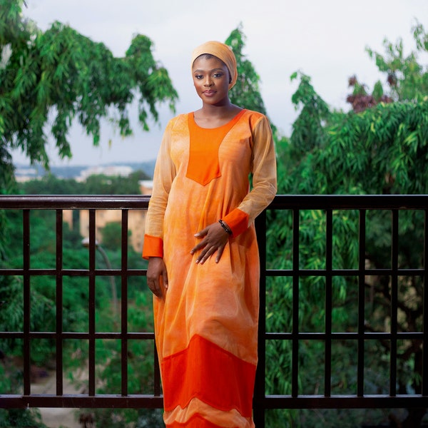 Orange Muslim Dress - Etsy