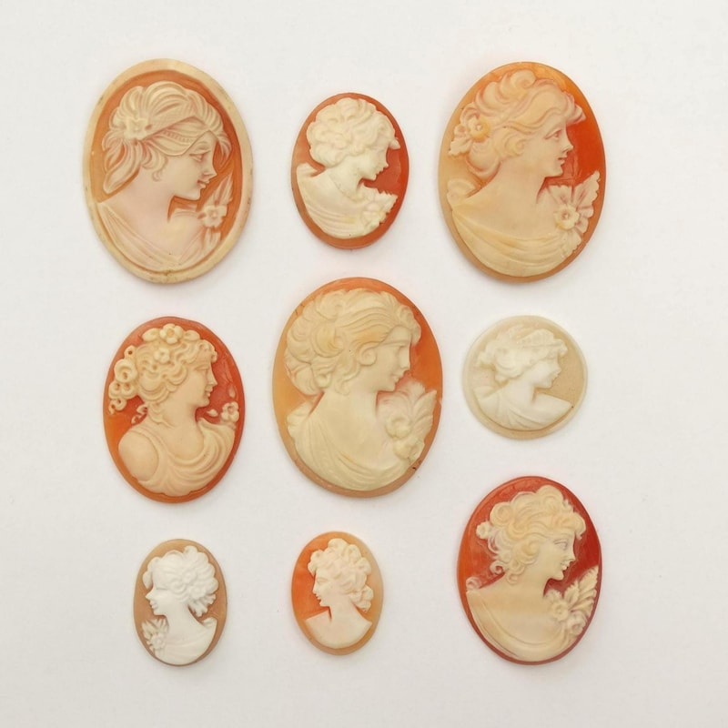 Vintage Pink Cameo Shell - Etsy