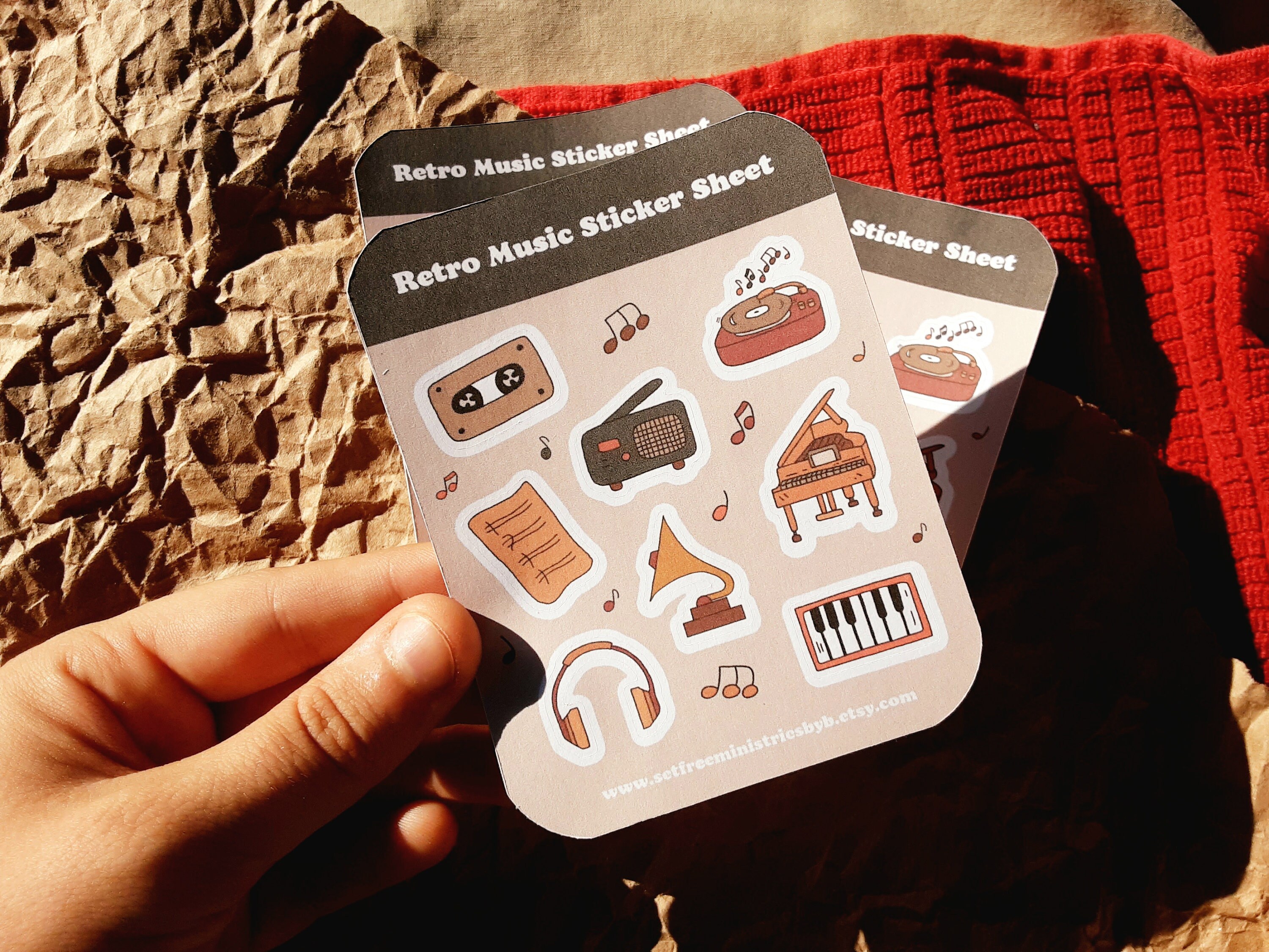 Mini Retro Music Sticker Sheet Mini Sticker Sheet Retro - Etsy