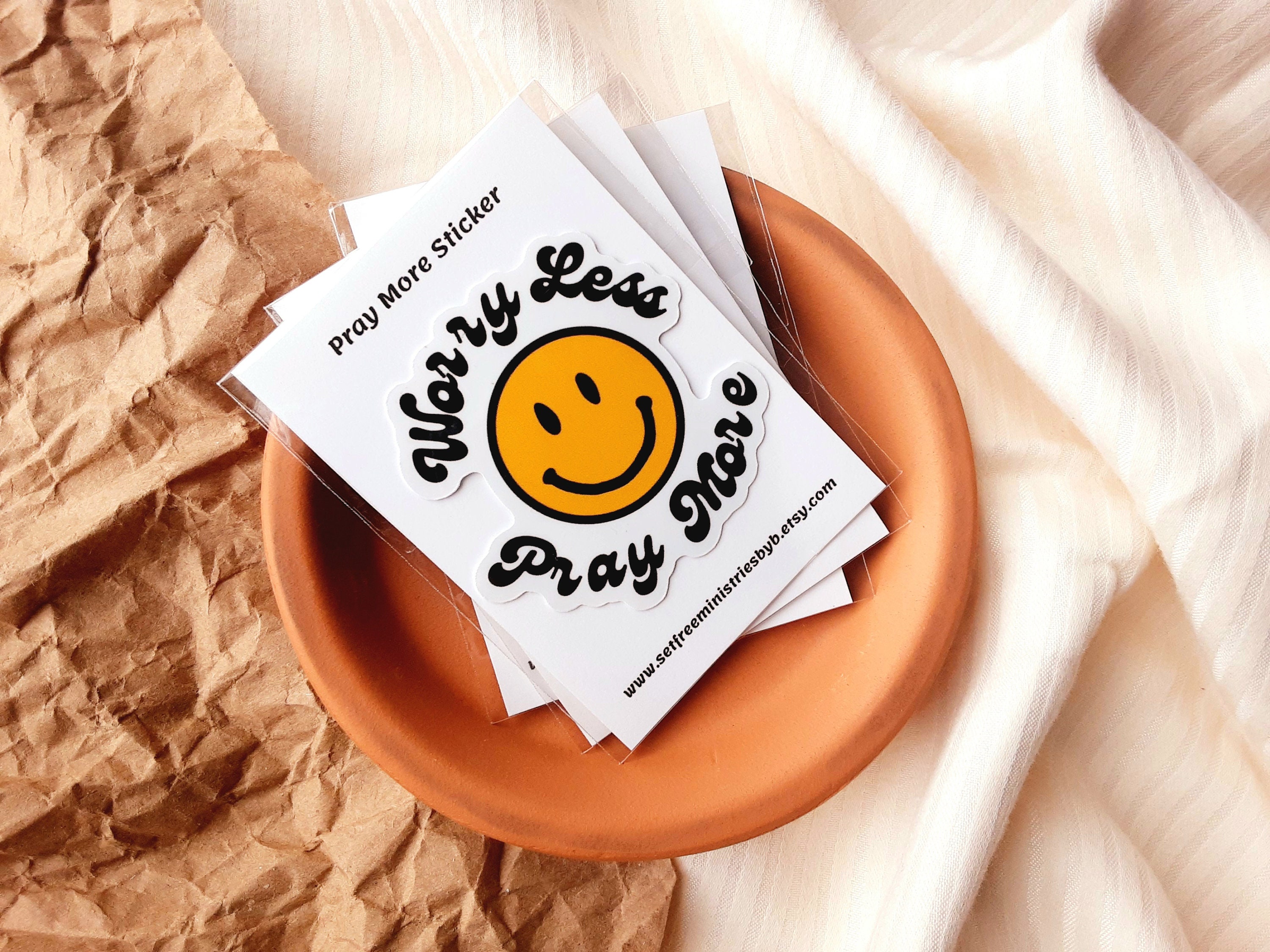 Worry Less Pray More Vinyl Sticker Christian Sticker | Etsy