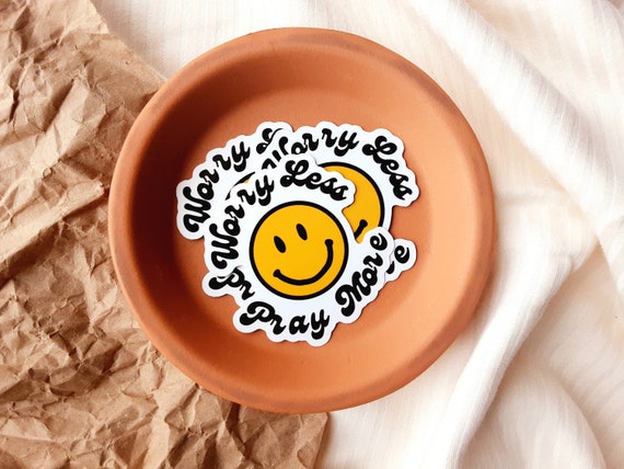 Worry Less Pray More Vinyl Sticker Christian Sticker | Etsy