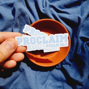 Proclaim Bible Verse Vinyl Sticker Christian Sticker - Etsy