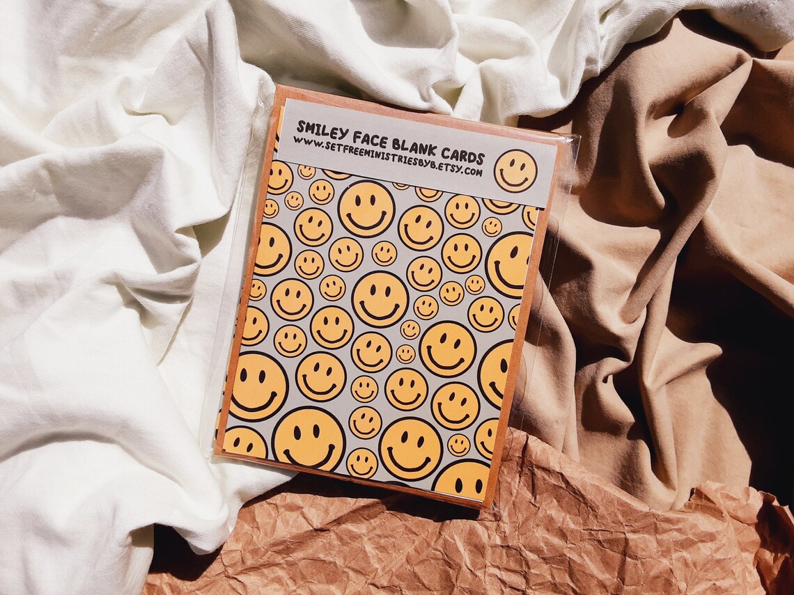 Smiley Face Blank Cards Blank Cards Smiley Face Happy - Etsy
