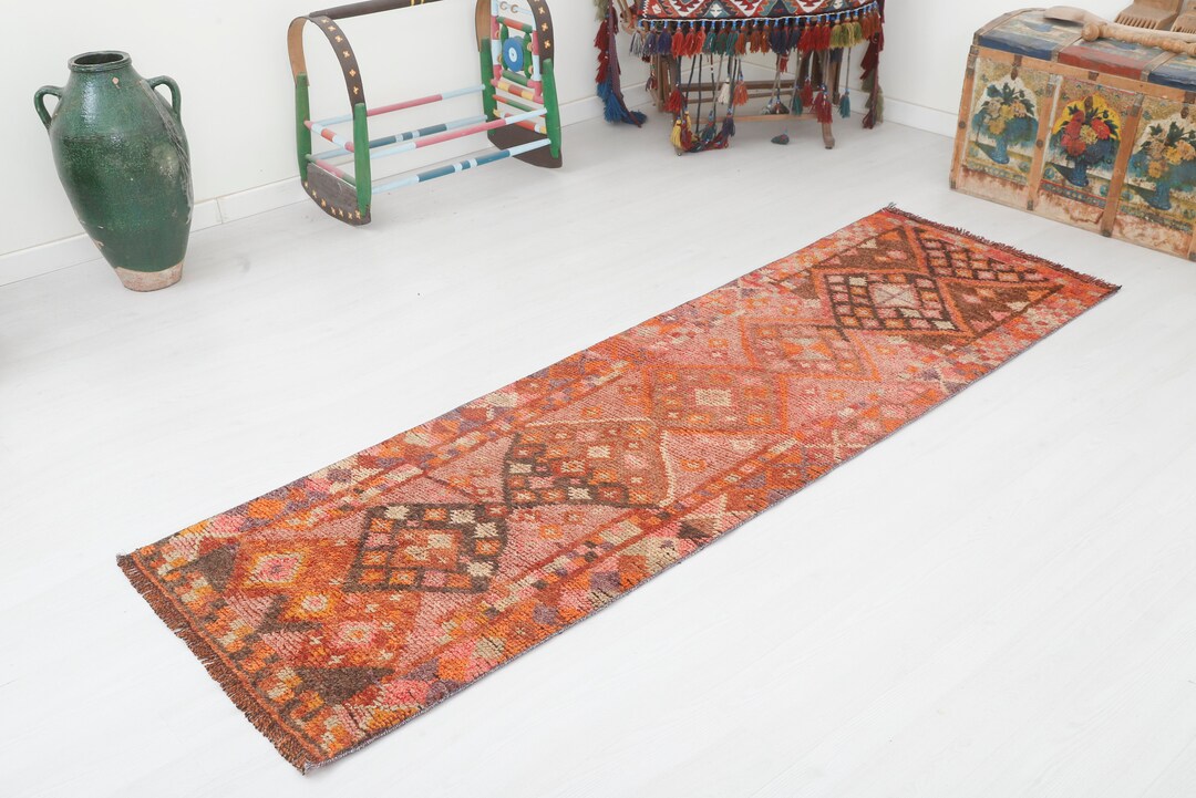 3x8 Runner Rug Turkish Runner Rugvintage Runner Rugoushak - Etsy