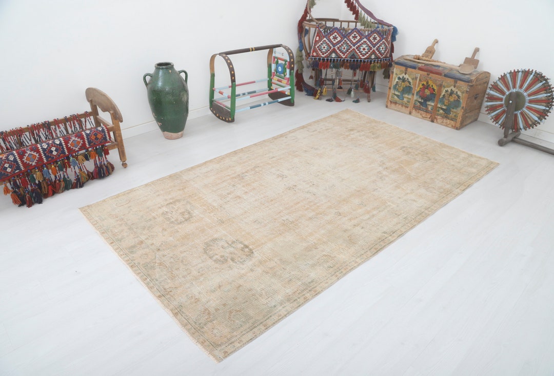 Colorful Rug, Living Room Rug, 5x9 Area Rug, Vintage Rug, 5x9 Turkish ...