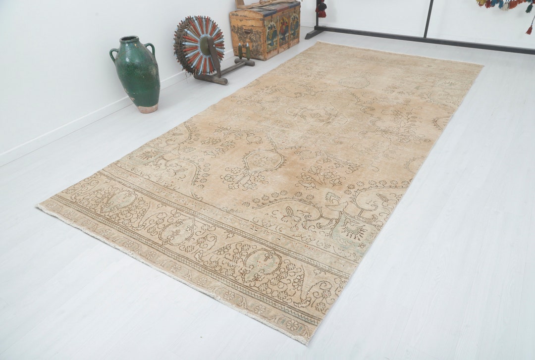 6x12, Turkish Oversize Rug, Muted Colors Rug, 6x12 Turkish Rug, Oushak ...