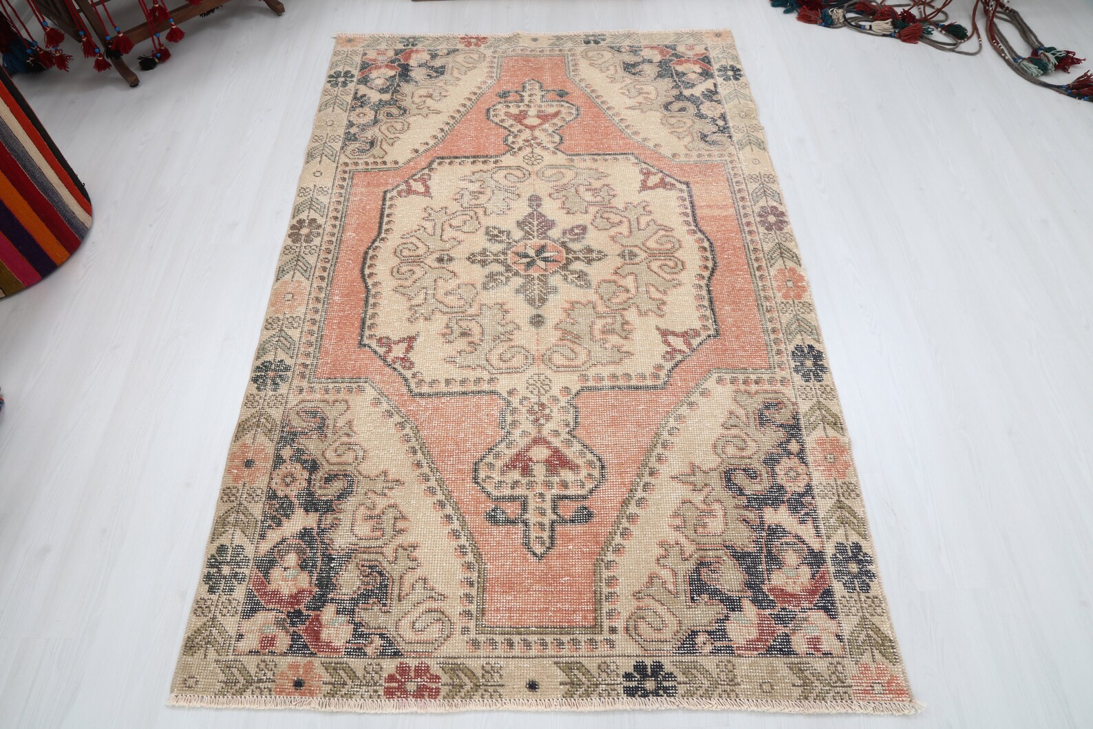 4x7 Rug Area Rug Bohemian Rug Boho Rug 4x7 Turkish Rug | Etsy