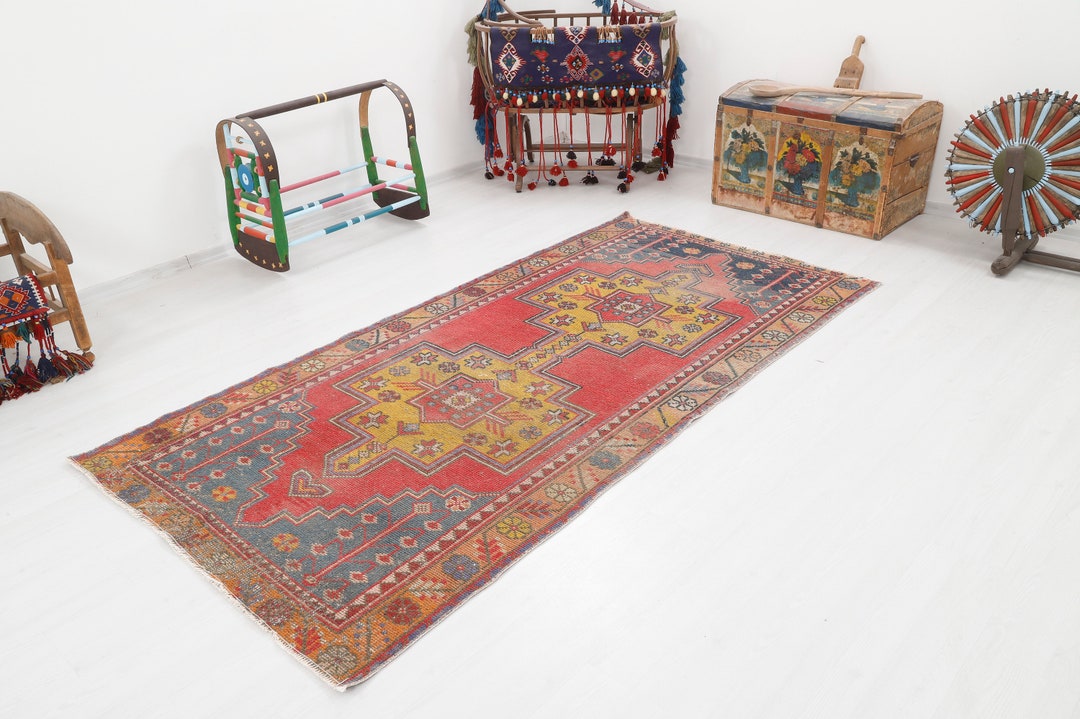 Colorful Rug Living Room Rug 4x8 Area Rug Vintage Rug 4x8 - Etsy