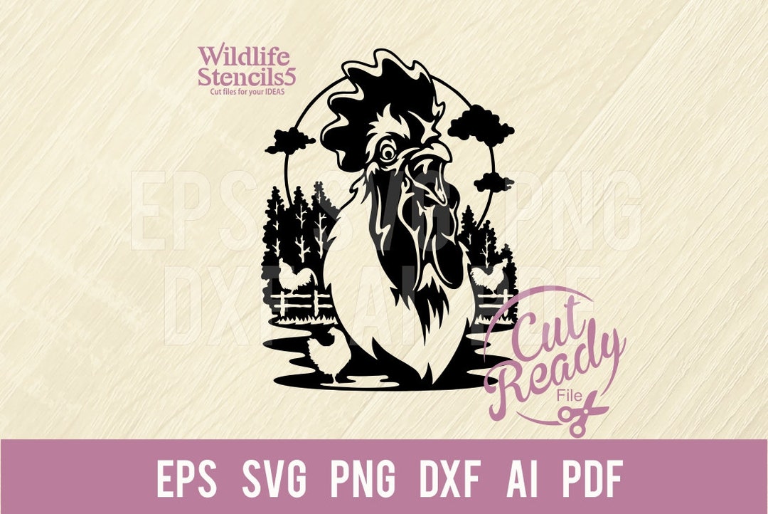 Rooster SVG File, Farm Svg, Cockerel Svg, Chicken Svg, Rooster Cut ...