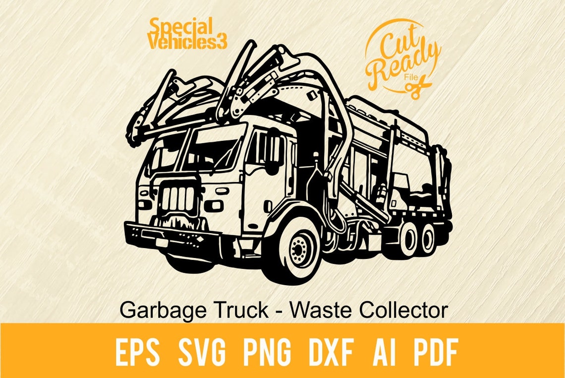 Garbage Truck - Waste Collector - Heavy Machinery, City Service ...