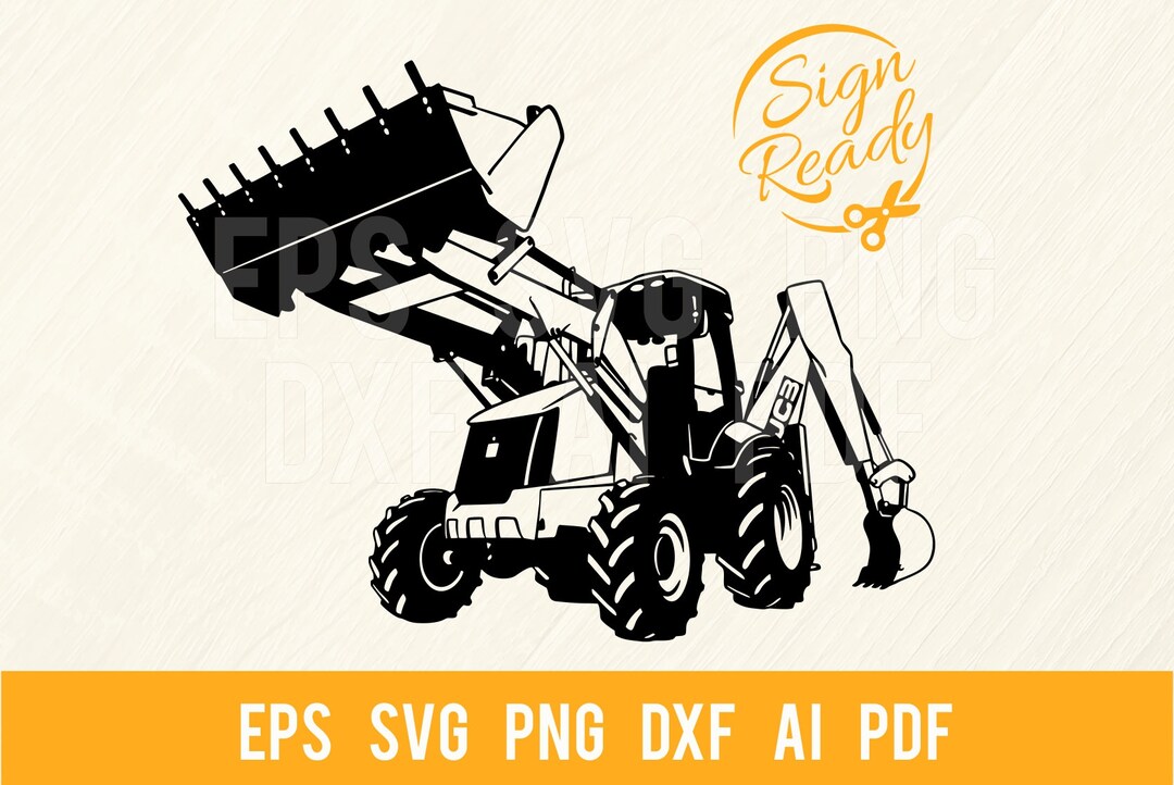 Front Loader SVG - Farm Vehicle SVG Vector File, Cut Stencil, Laser Cut ...