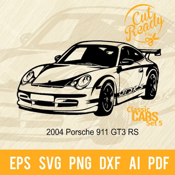 Porsche gt3 rs vector - Etsy México