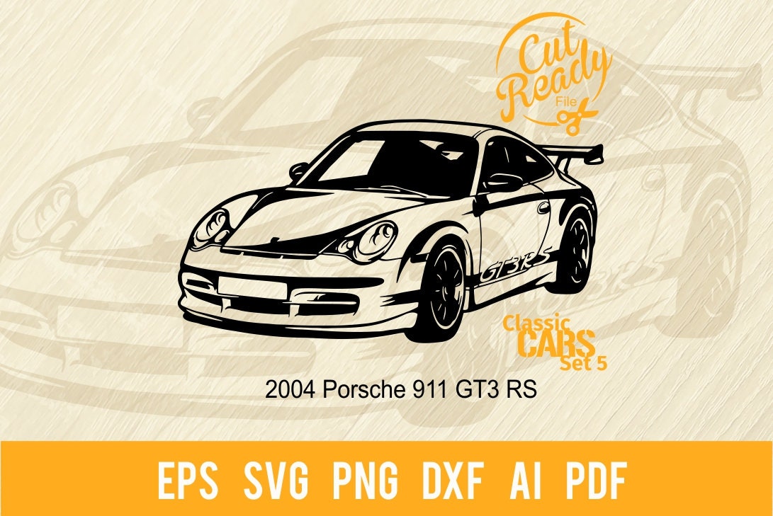 Sport Car SVG, Super Car 911 GT3 SVG Cut File | Classic Cars Svg| Cut ...
