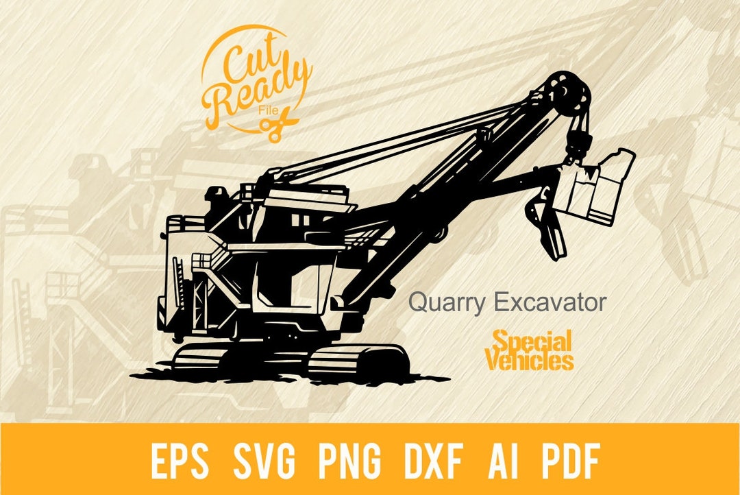 Quarry Excavator Svg Vehicle - Heavy Machinery, Logging and ...