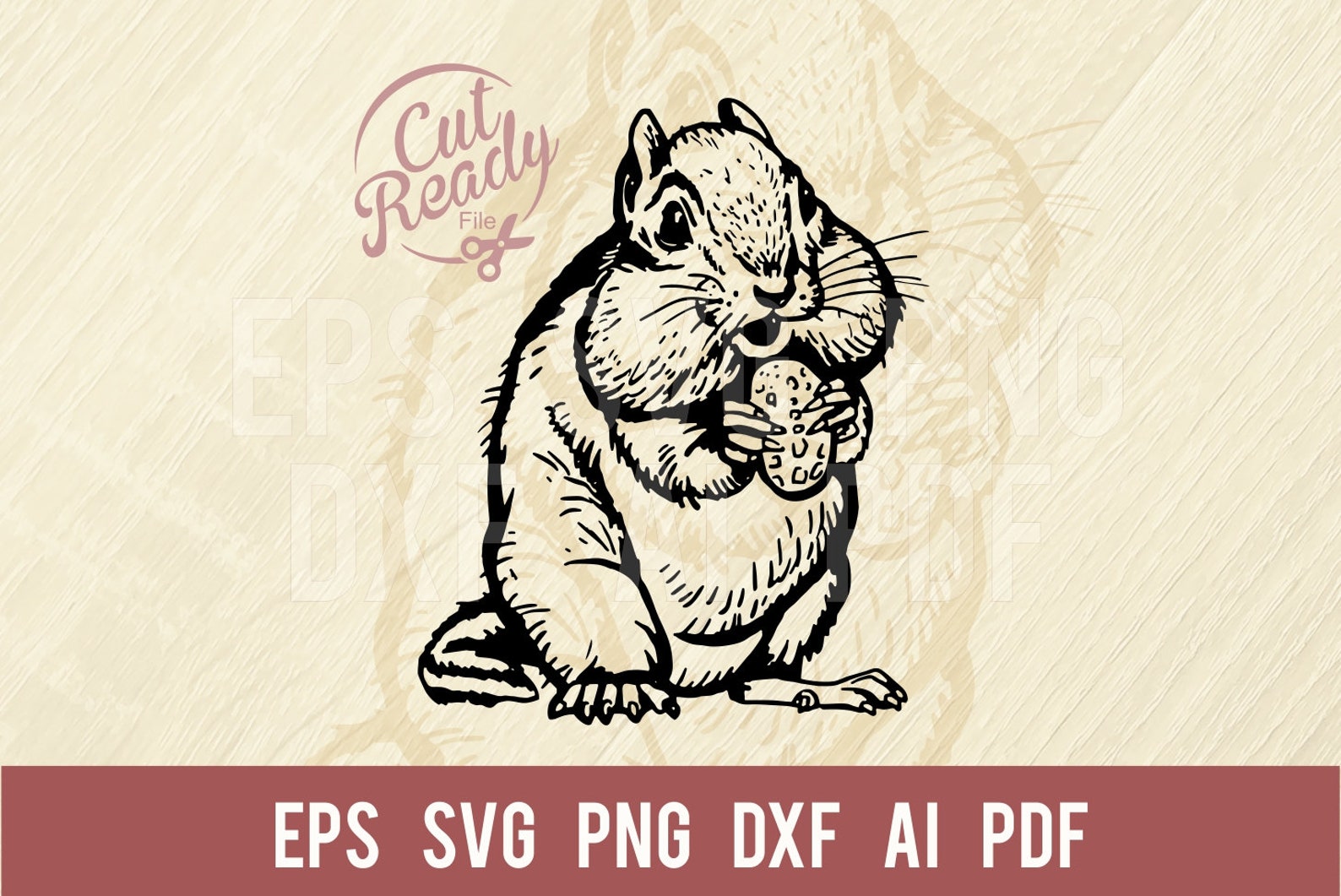 Peeking Chipmunk SVG - Comic Animal SVG Funny Animal Cut File, Wildlife ...