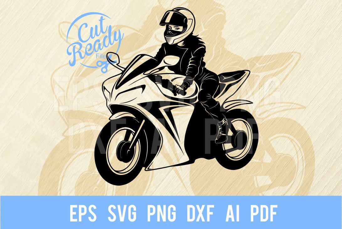 Biker Girl SVG, Motorcycle Woman SVG, Woman Biker Svg, Woman Motorcycle ...