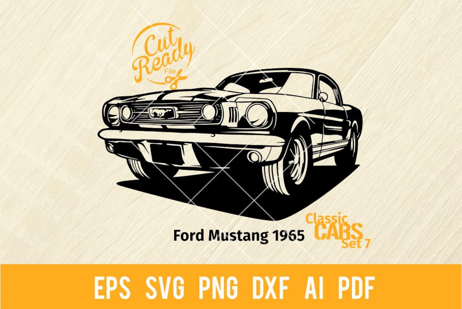 Ford Mustang 1965 SVG | Classic Cars Svg Muscle Cars Cut Ready Clip Art ...
