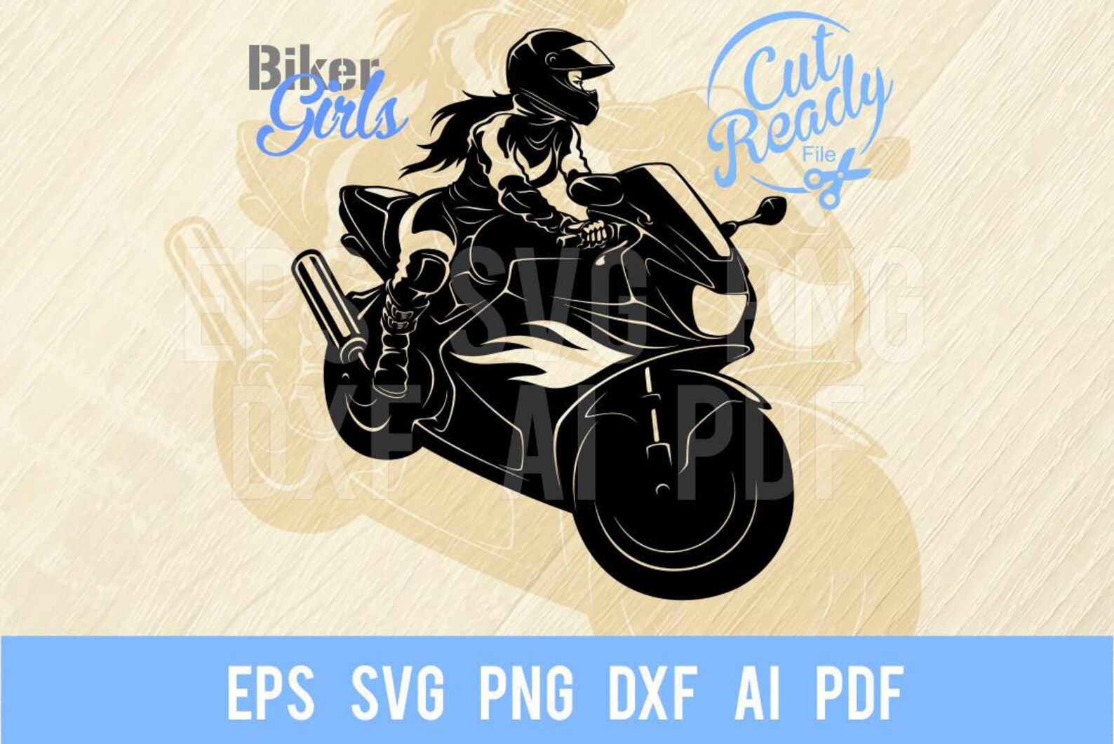 Biker Girl SVG, Motorcycle Woman SVG, Woman Biker Svg, Woman Motorcycle ...