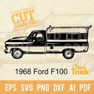 1968 Ford F100 SVG Vector Clipart | Cut Ready Clip Art Graphics ...