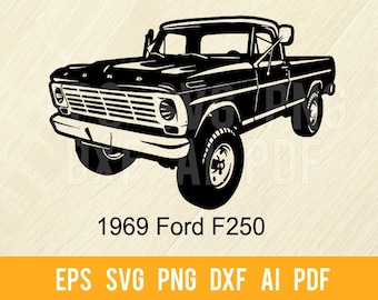 Ford F250 Truck SVG, Clipart vector Clip Art Graphics-digital Image ...