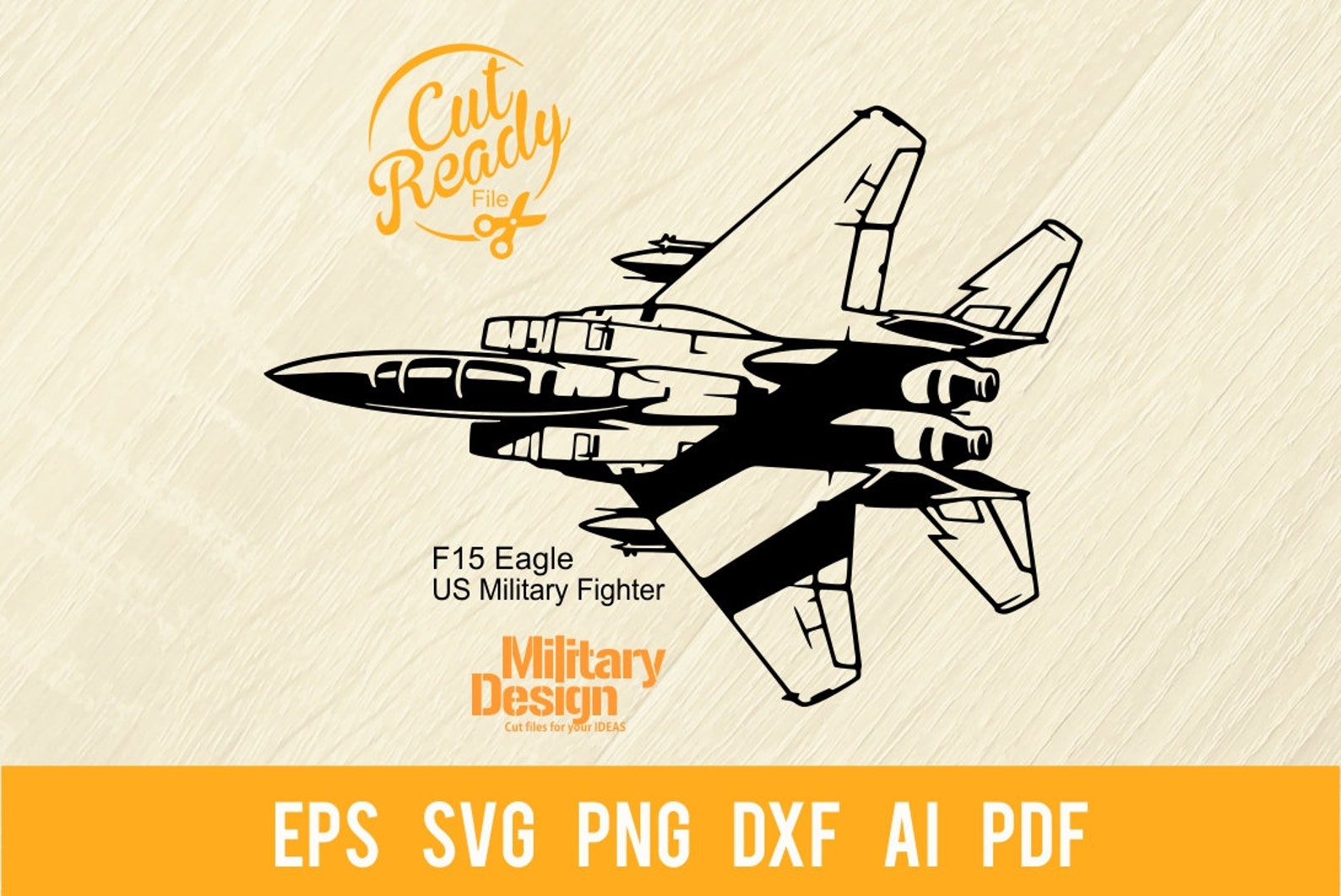 US Fighter Aircraft F15 Military Design Army Vehicle SVG Vector Clipart ...
