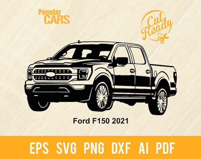 SVG FORD F 150 (90s) Pickup Truck Silhouette Cut Files Designs, Clip ...